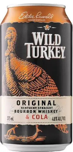 Wild Turkey Kentucky Straight Bourbon Whiskey & Cola Rare 375Ml - Pack ...